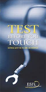 Test Before You Touch Brochure - Electrical Safety Foundation
