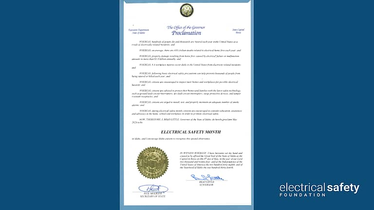 2024 National Electrical Safety Month Proclamations - Electrical Safety ...