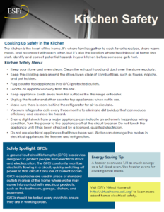 Kitchen Safety Tips - Electrical Safety Foundation