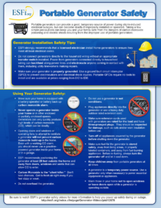 Portable Generators - Electrical Safety Foundation